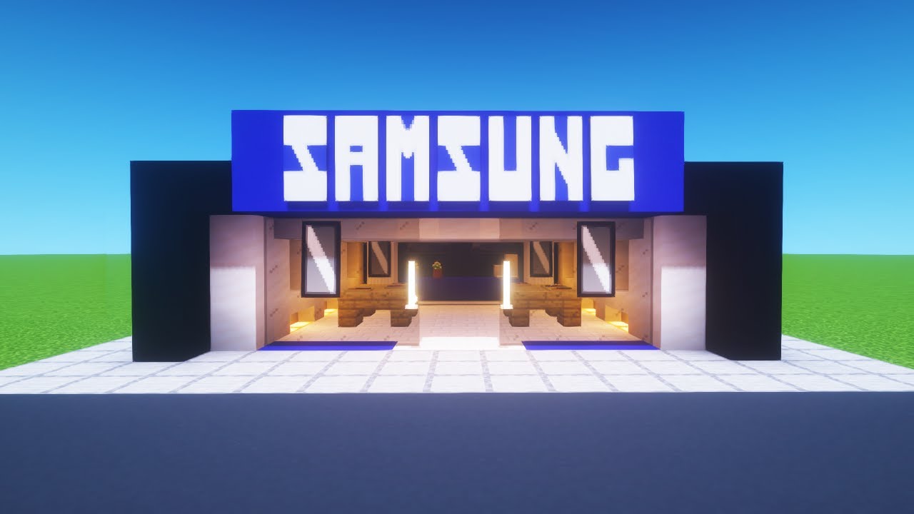 Minecraft Tutorial: How To Make A Samsung Store (2021 City Tutorial ...