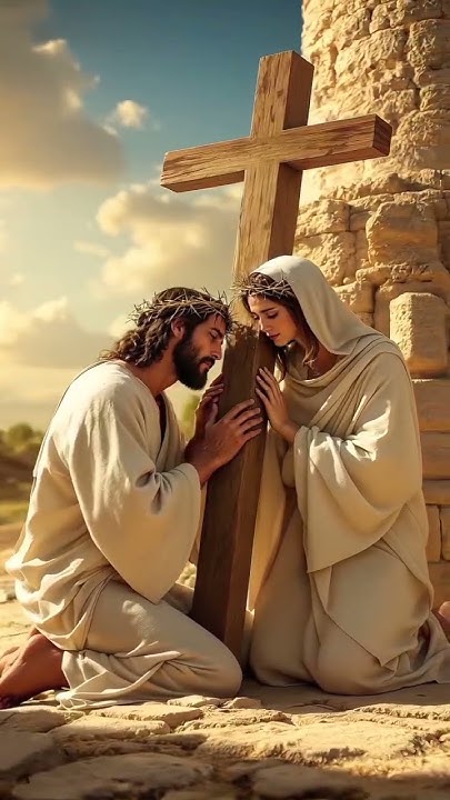 Mother Mary meets Jesus carrying the the Cross #youtubeshorts #jesusshorts #tredings #passion ...