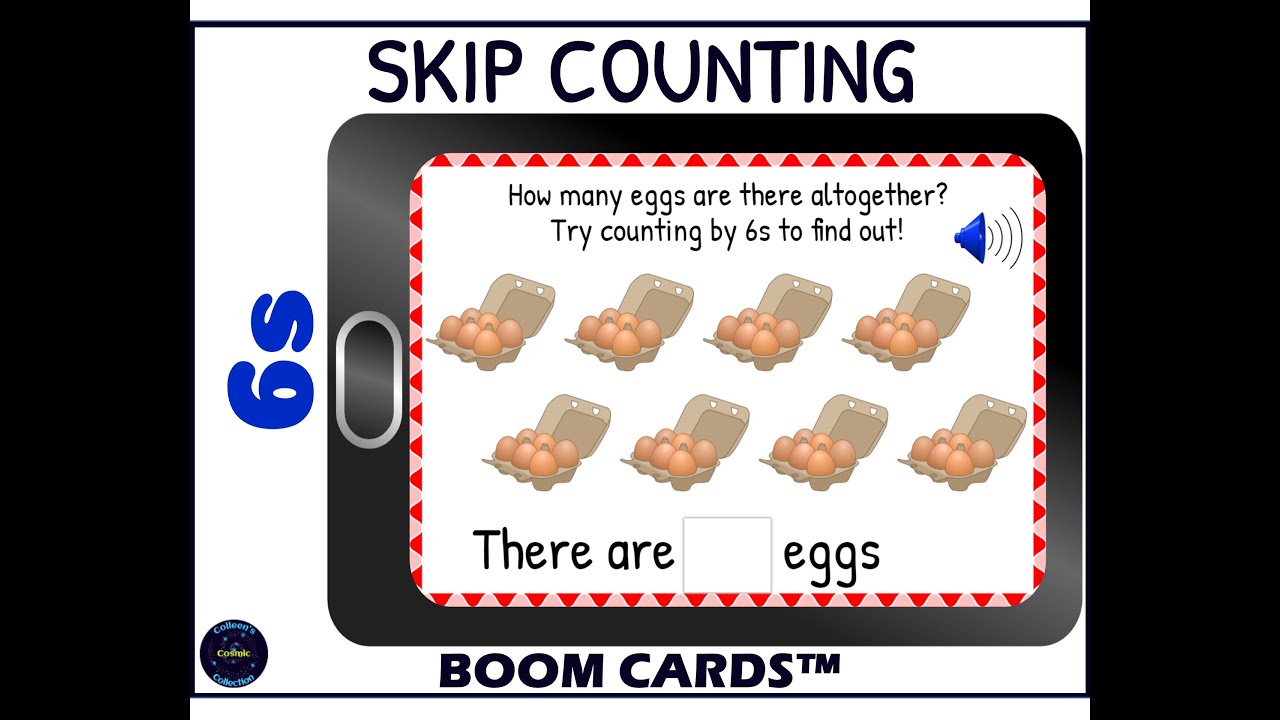 Skip Counting by 6s Introduction and Practice Boom™ Cards Preview Video ...