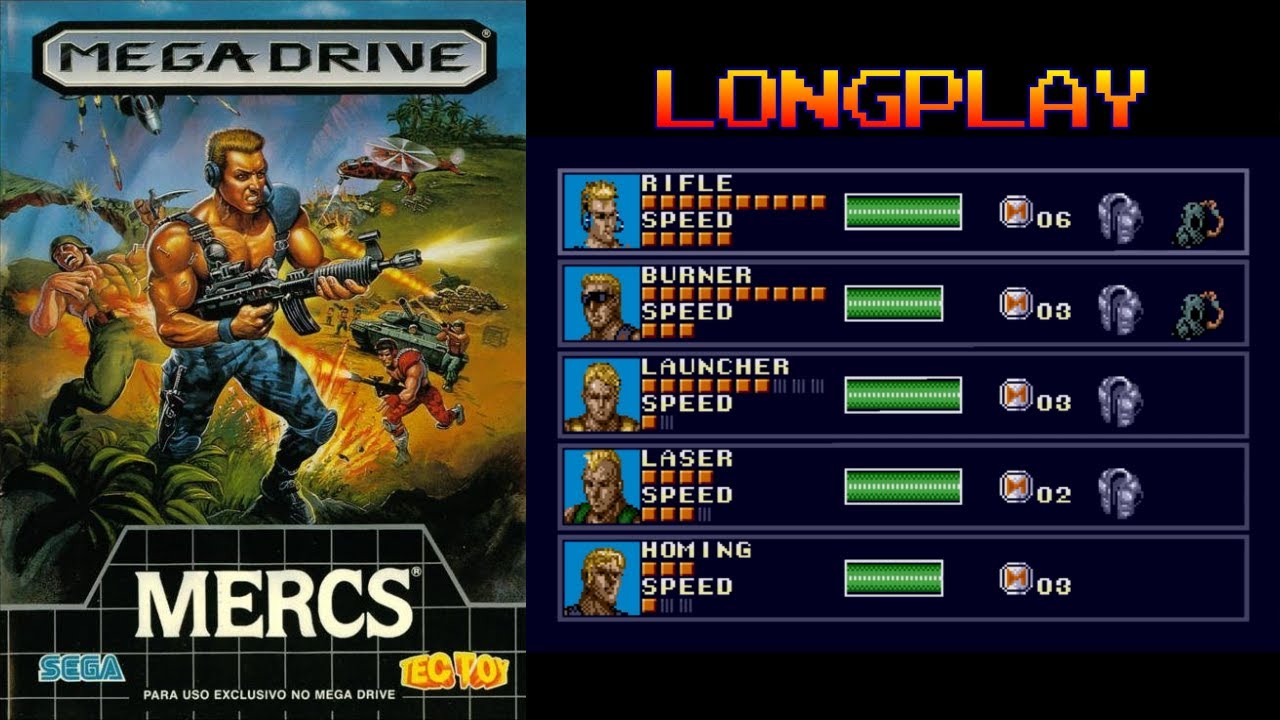 Mercs (Original Mode) / Best Longplay (Mega Drive - Sega Genesis) - YouTube
