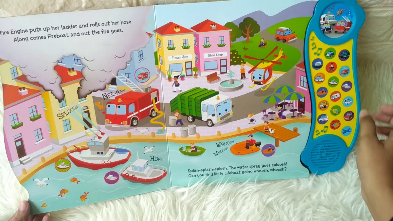 Emergency Vehicles Mega Sound Board Book with 18 Fantastic Sounds - YouTube
