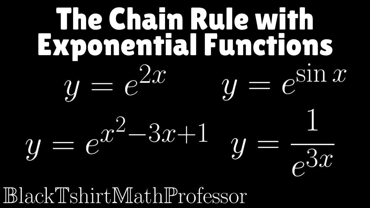 The Chain Rule With Exponential Functions Calculus 1 Youtube