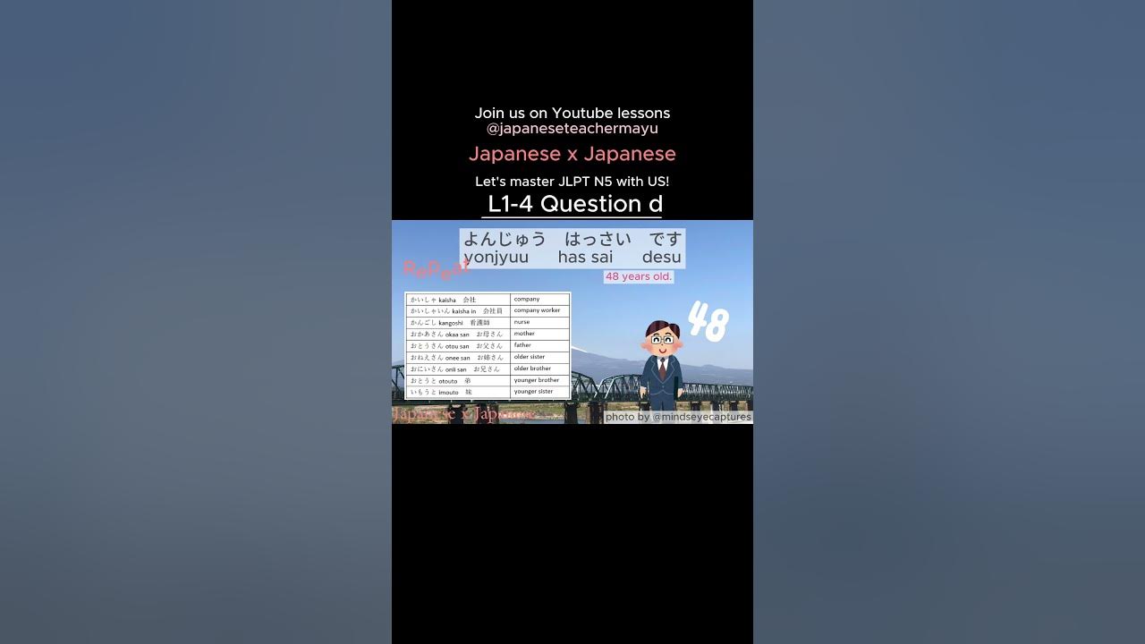 Intro: Japanese x Japanese L1-4d Qestion sentences. Learn and practice with a professional ...