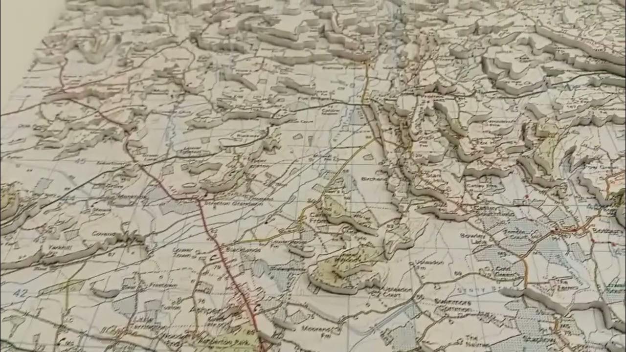 Landfall Topographic Models 3D OS Map of Ledbury and the Malvern Hills ...