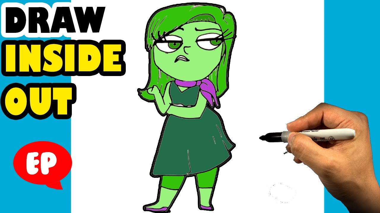 How to Draw INSIDE OUT | Disgust - YouTube
