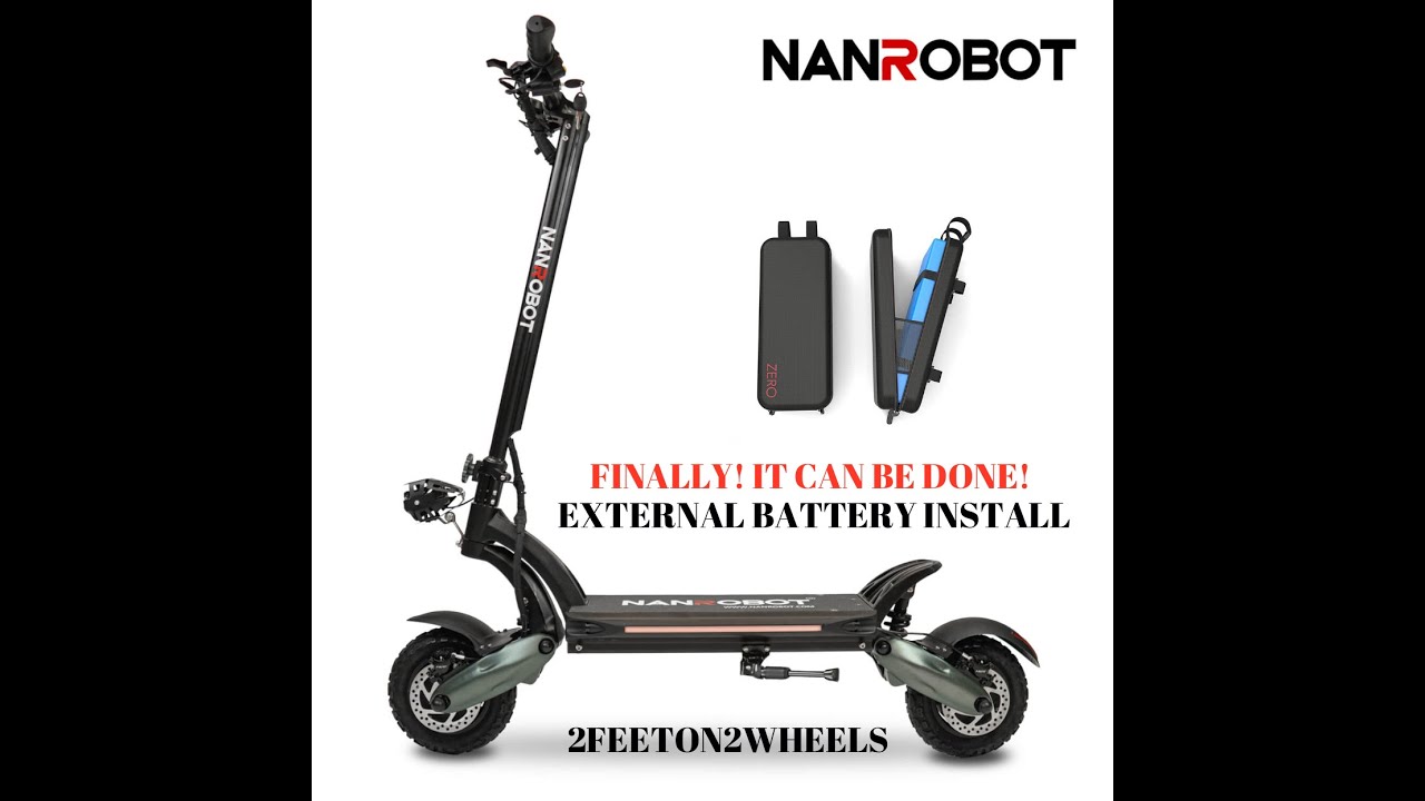External Battery Pack ON A NANROBOT Installation Video (52v 23ah-52v ...