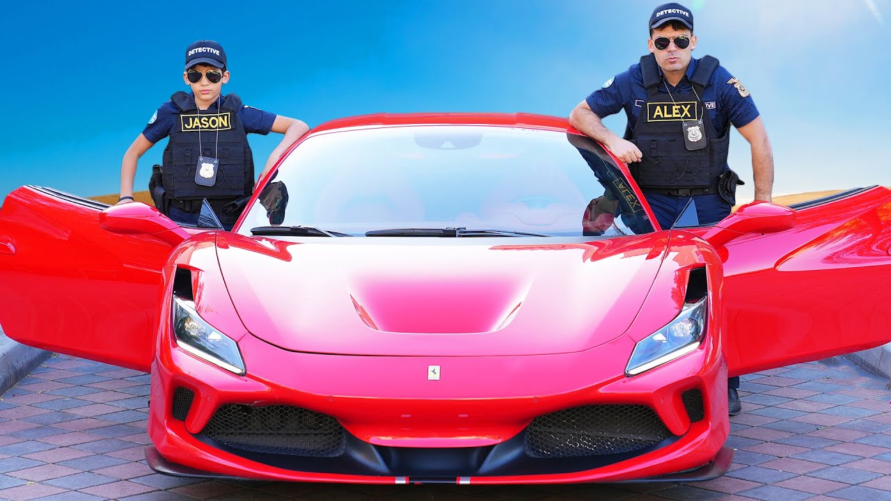 Jason Police Officer and Alex in Ferrari Gold Adventure - YouTube
