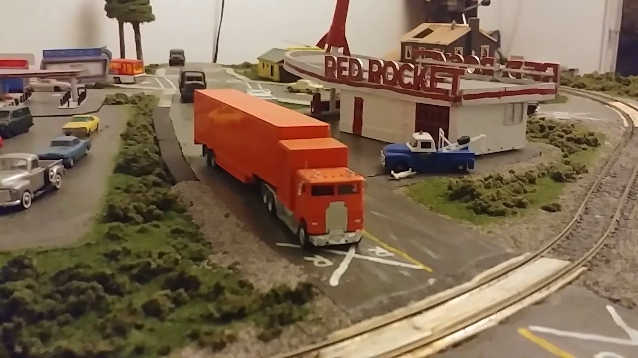 small portable ho scale layout almost finish ! - YouTube