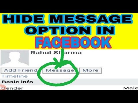 How To Hide Message Option On Facebook 2019 || Remove Message Option On Facebook By Gyan Masti ...