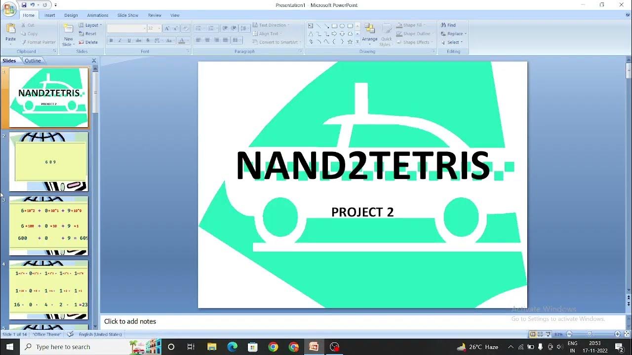 NAND2TETRIS Project 2 video - YouTube
