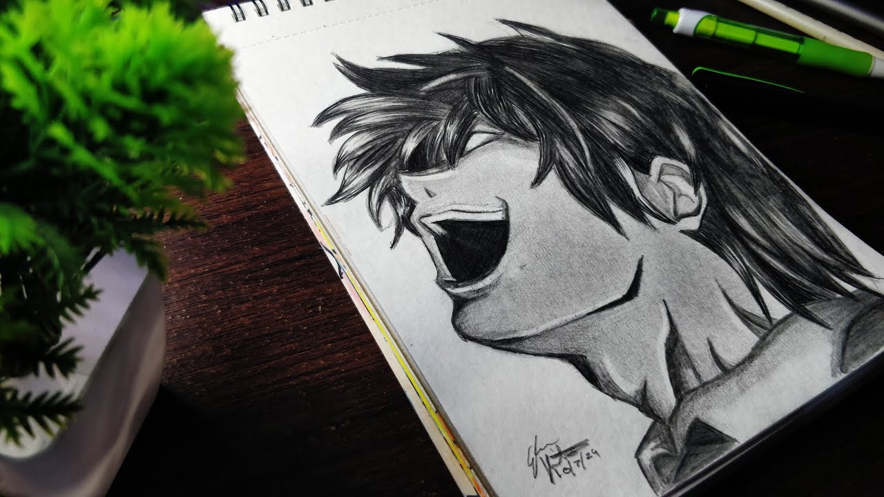 how to draw light yagami from death note|| anime drawing video - YouTube