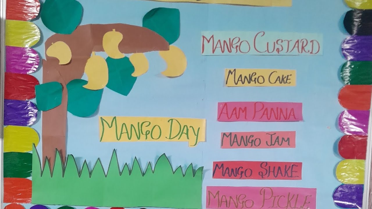 mango day celebration,Happy mango Day,Mango Day Board Decoration,om ...