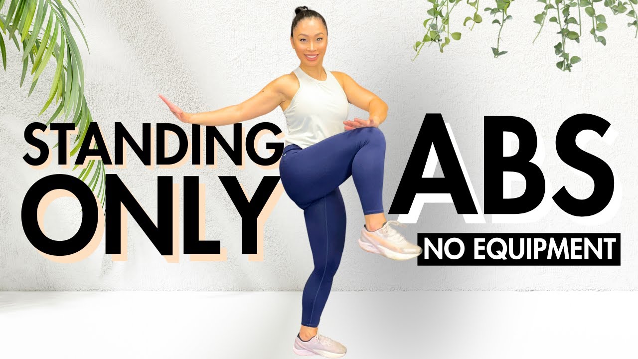 15 Min Standing Abs Workout At Home No Equipment Youtube