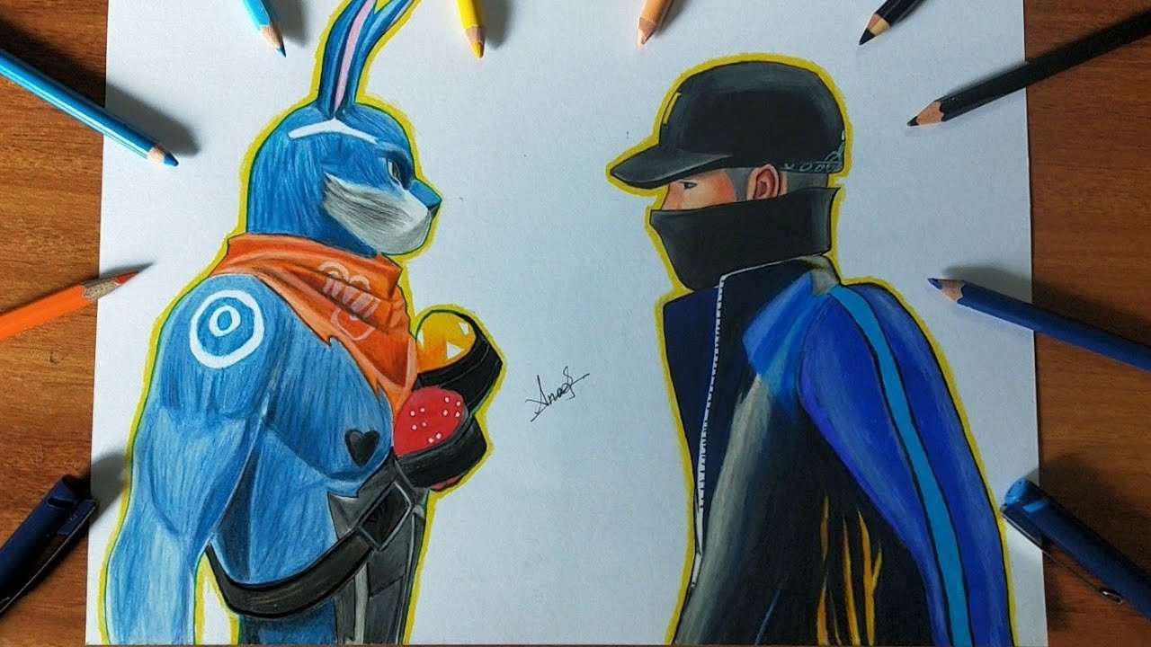 Raistar Vs Ruok FF Drawing || Ansari Anas Art || @RaiStar @RUOK1 - YouTube