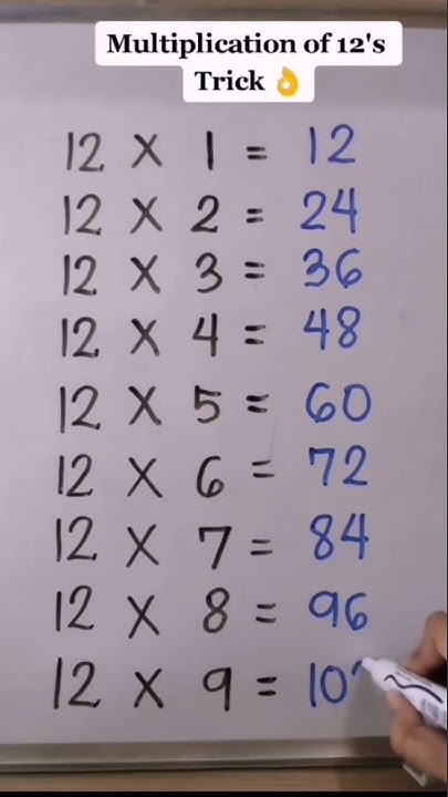 table of 12 - multiple of 12 #shorts #mathematic #trending - YouTube