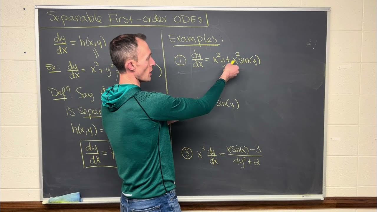 Demystifying First Order Separable ODEs: What You Need to Know - YouTube