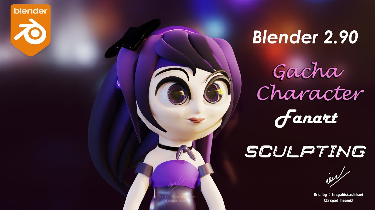 Blender 290 Gacha Life Fanart Sculpting Youtube