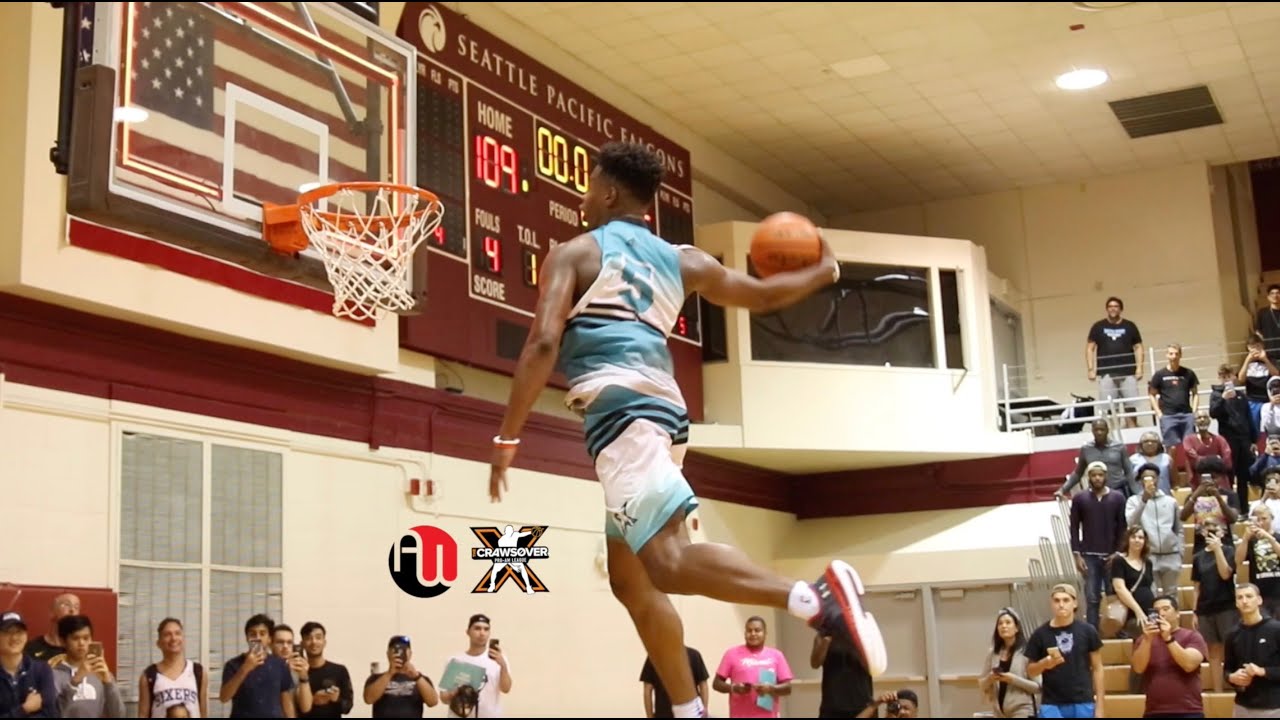 Dennis Smith Jr. EXPLOSIVE DUNKS and Drops 50 at The Crawsover Pro-Am ...