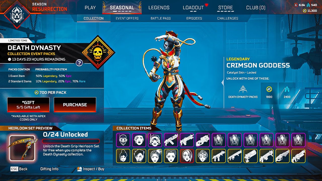 Apex Legends - Death Dynasty Collection Event Store Items - YouTube