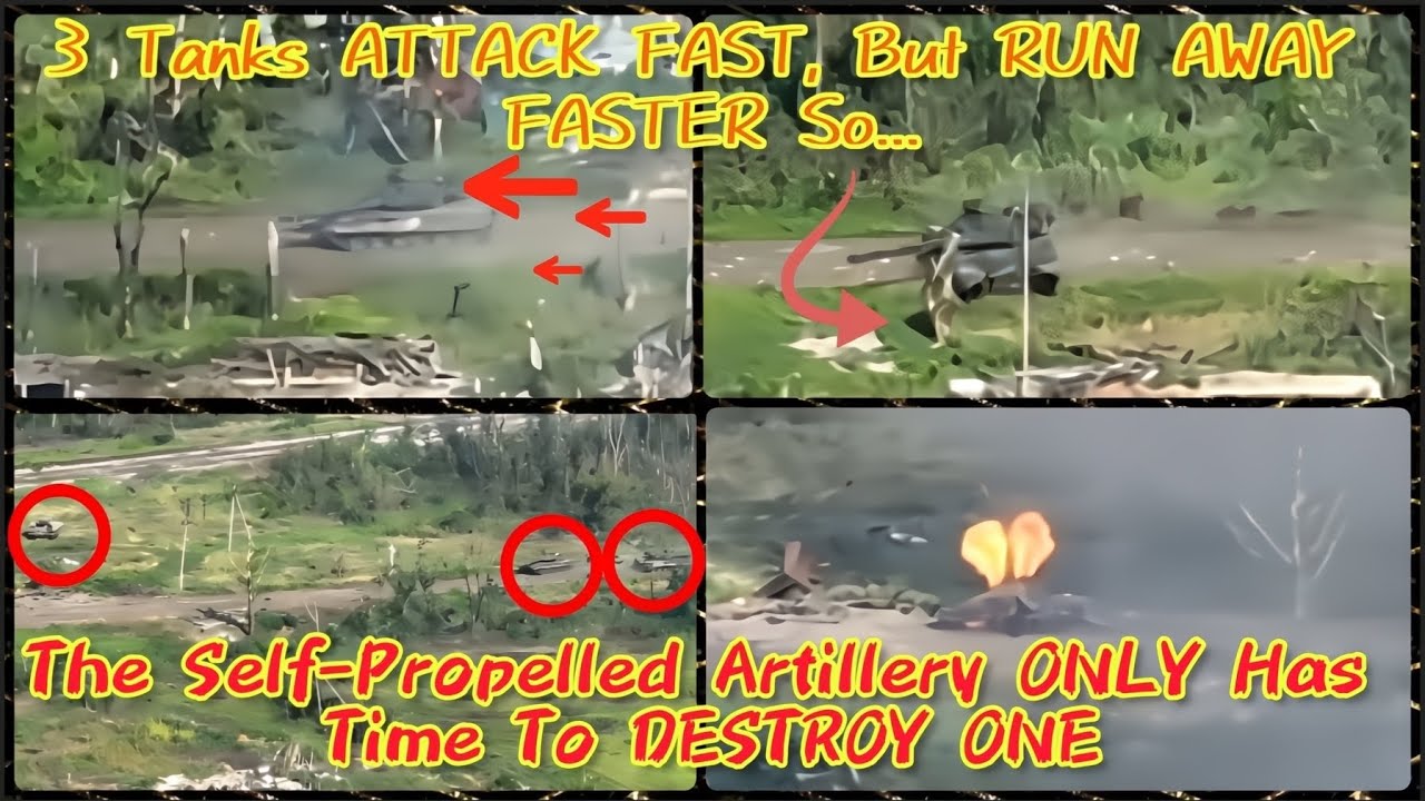 🔴 3 Tanks ATTACK FAST, But RUN AWAY FASTER, So Self-Propelled Artillery ...