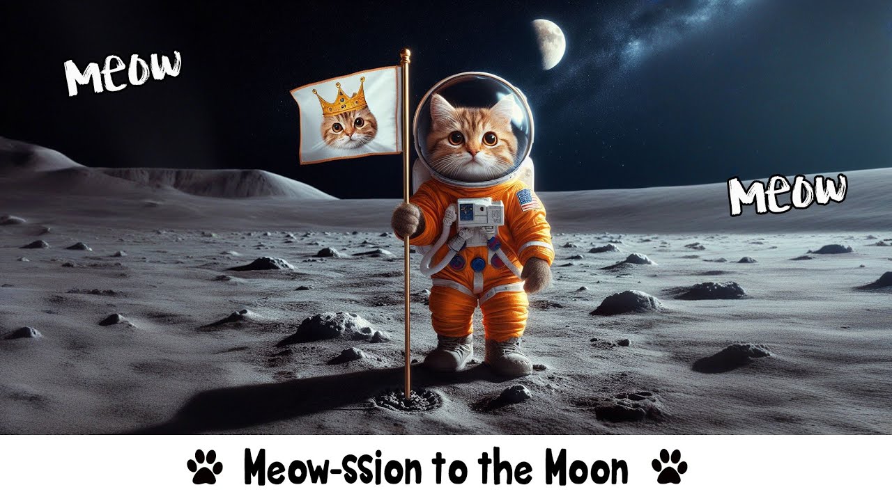 Meow-ssion to the Moon | AI_Meowmie #cat #aicat #catvideo #catsapce # ...
