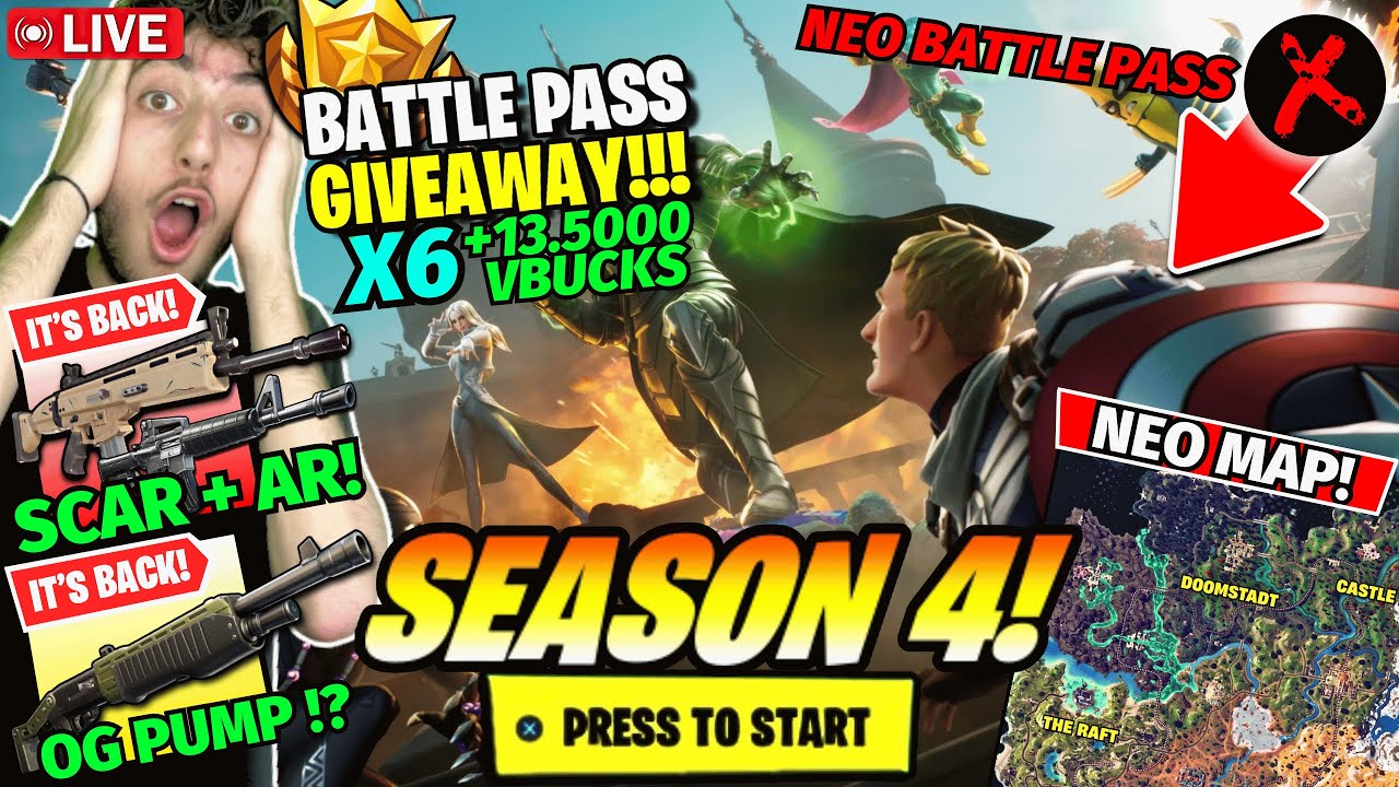 🔴Η SEASON 4 ΕΙΝΑΙ ΕΔΩ!!!😱ΝΕΟΣ ΧΑΡΤΗΣ, ΟΠΛΑ, BATTLE PASS & GAMEPLAY🔥X6 ...