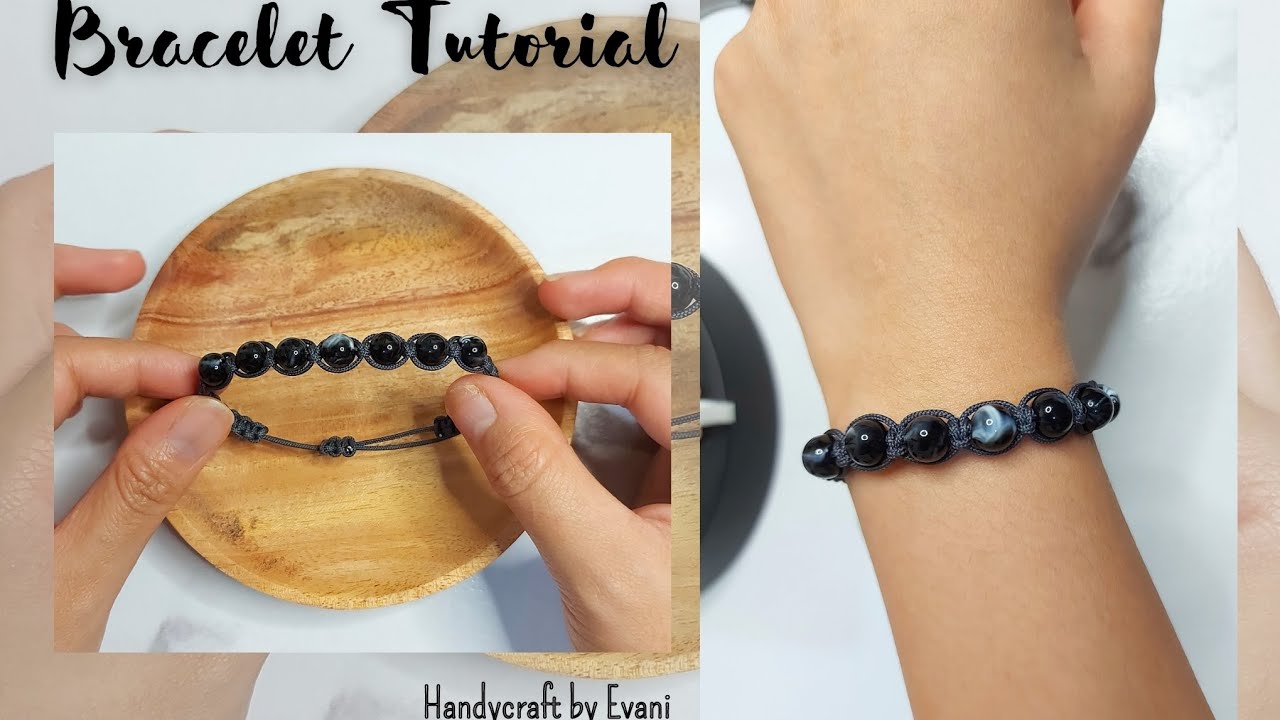Tutorial membuat gelang yg mudah. Hanya perlu 2 bahan. DIY bracelet # ...