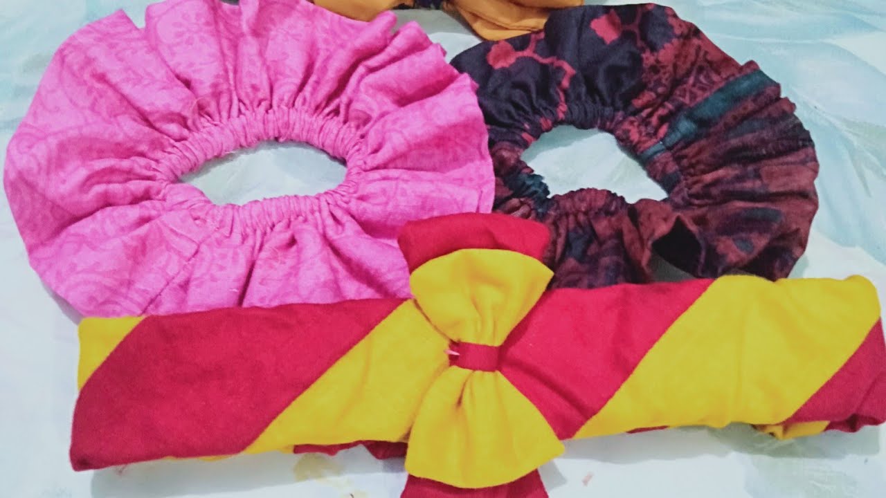 Diy Hand Sewn Scrunchy Tutorial | HowTo Make A Scrunchies | Hand sewing ...