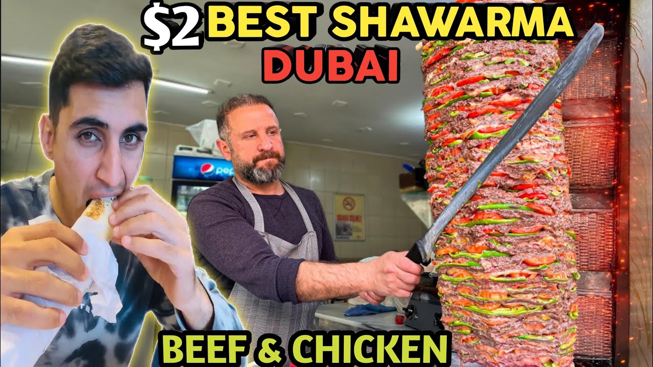 Dubai Best Shawarma in laffa Restaurant 🔥|| Only 8Dirham cheap street ...