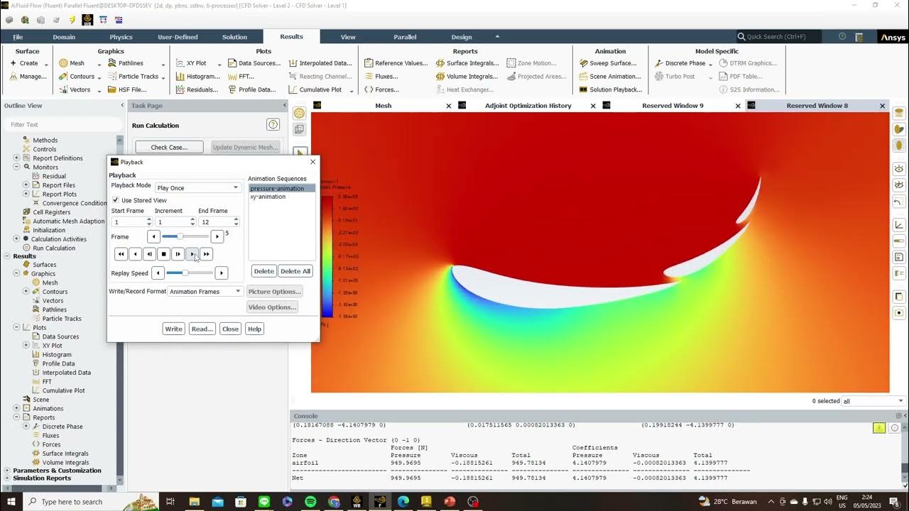 Ansys Fluent Adjoint Solver - Rear Wing Universitas Indonesia Racing Team - YouTube