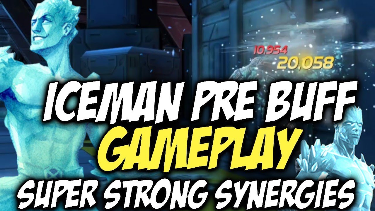 Iceman Pre Buff Gameplay | Some Super Strong Synergies | Marvel Contest ...