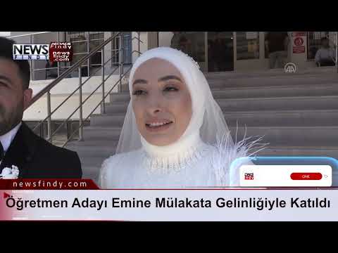 Öğretmen Adayı Emine Mülakata Gelinliğiyle Katıldı