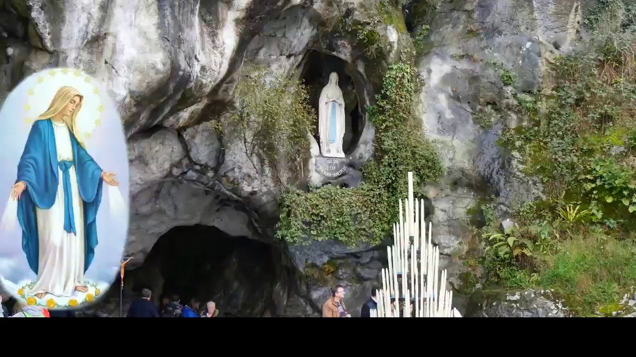 La grotte de Lourdes en direct et en HD - YouTube