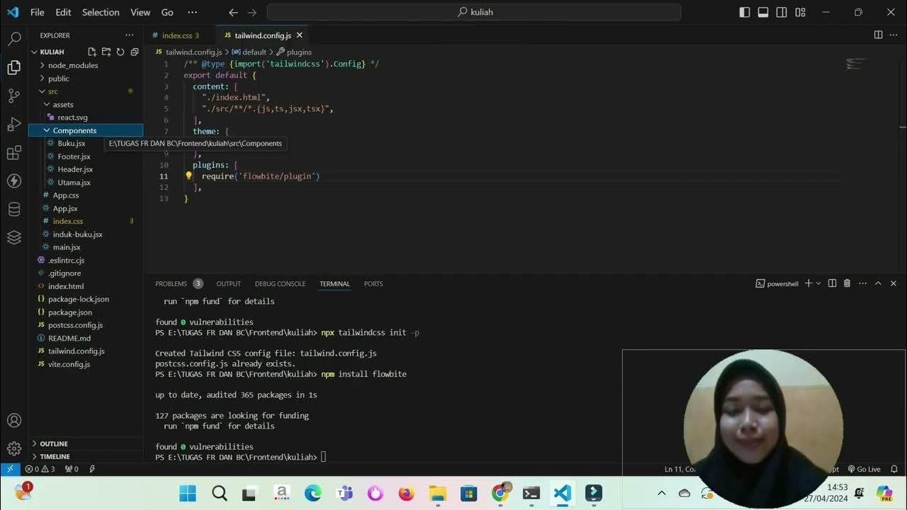 Membuat Desain Tampilan Website yang Menarik menggunakan Tailwind CSS dan Flowbite - YouTube