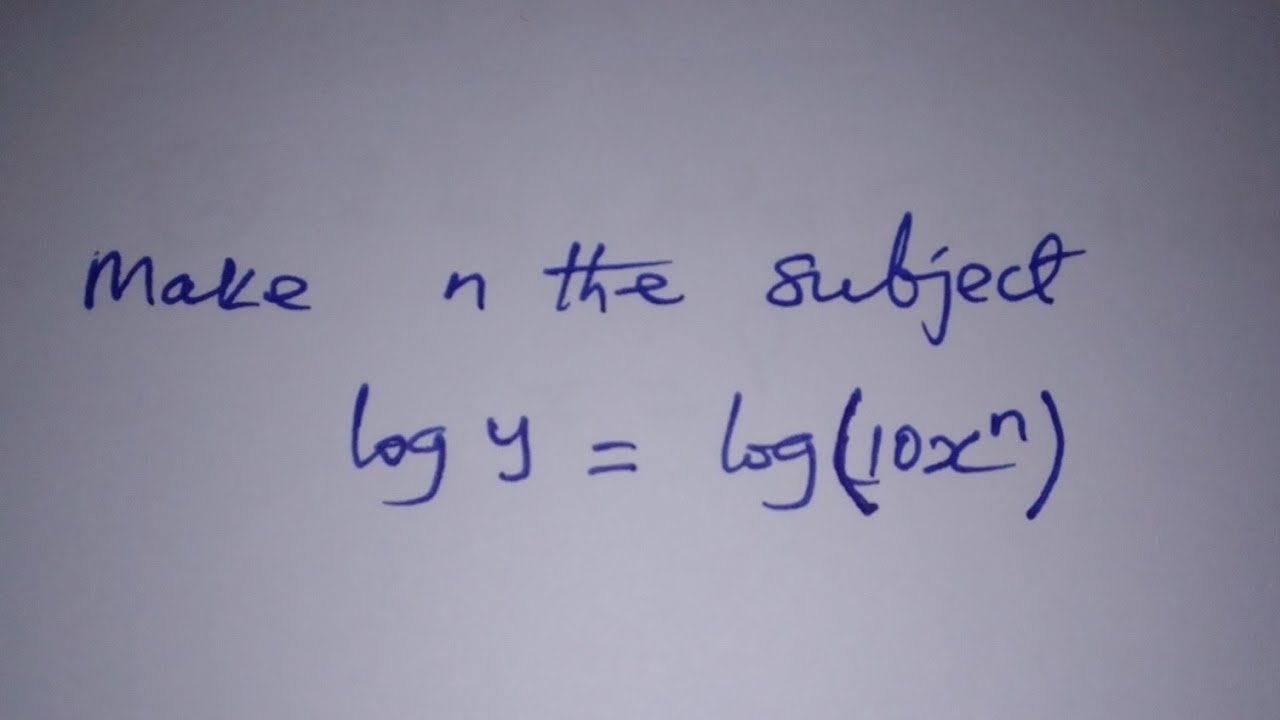 How to make n the subject of the equation | Formulae - YouTube