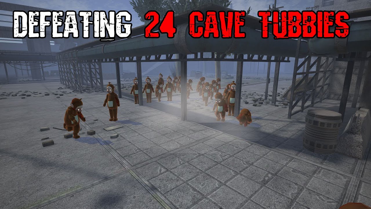 Defeating 24 CAVE TUBBIES in Slendytubbies 3 - YouTube