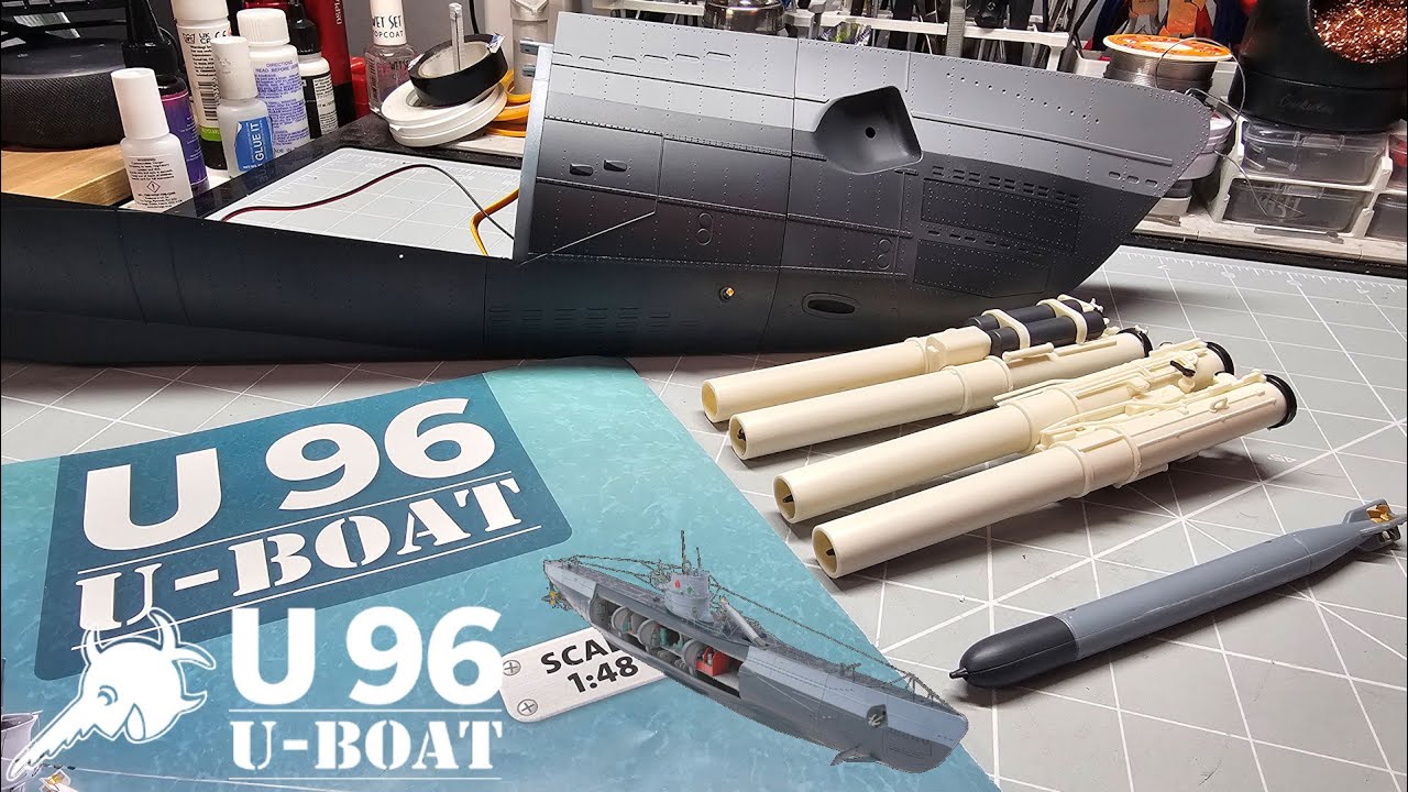 Build the 1:48 Scale U96 U Boat - Pack 3 - Stages 9-12 - YouTube