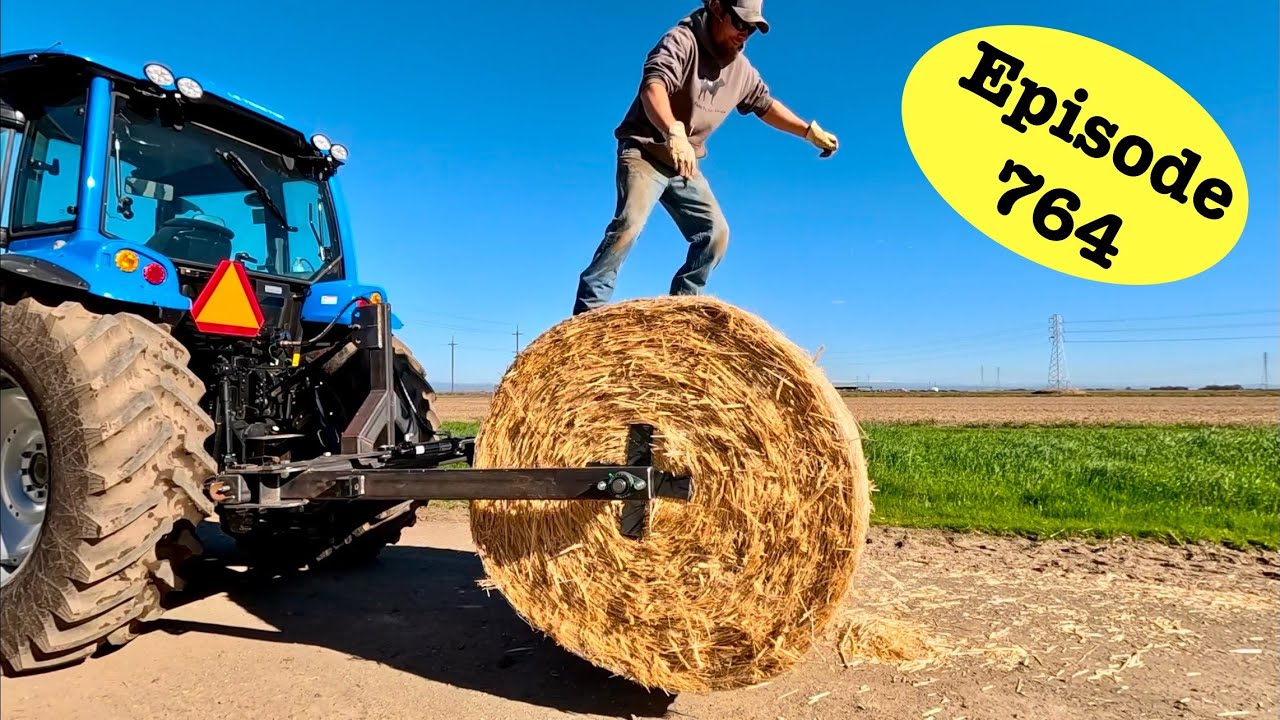 Homemade Bale Unroller First Test! - YouTube