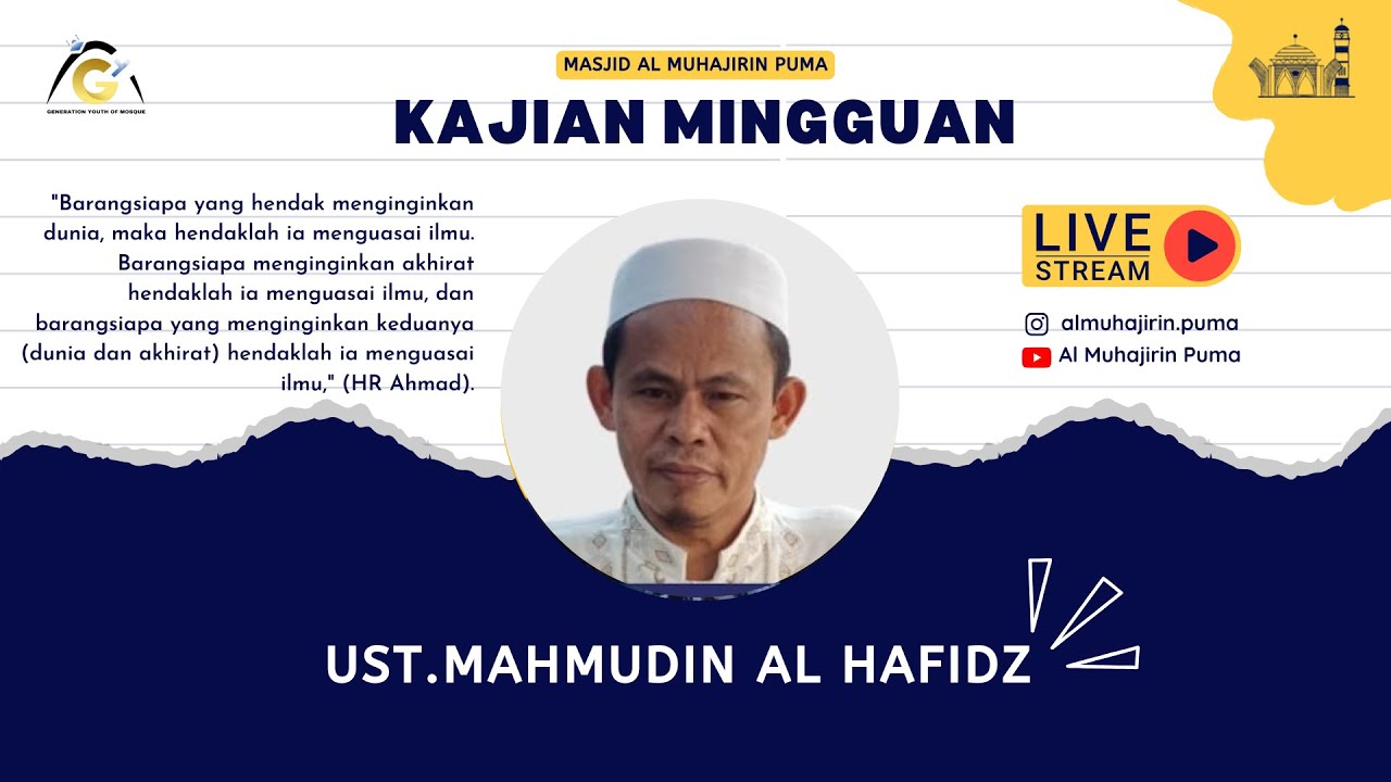 Kajian Pagi | Ust. Mahmudin Al - Hafidz | Ahad 28 September 2025 - YouTube