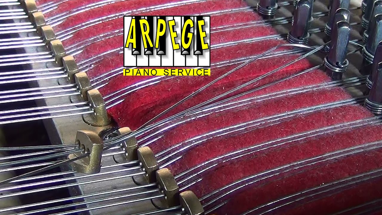 Fixing a broken agraffe on a grand piano - Réparation agrafe cassée sur ...
