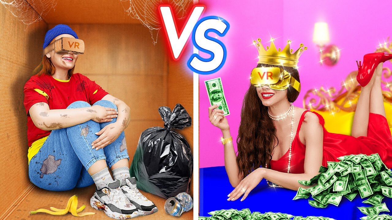 Sad Rich Vs Happy Poor Challenge I Was Adopted By Millionaires Cool Diy Hacks By 123 Go