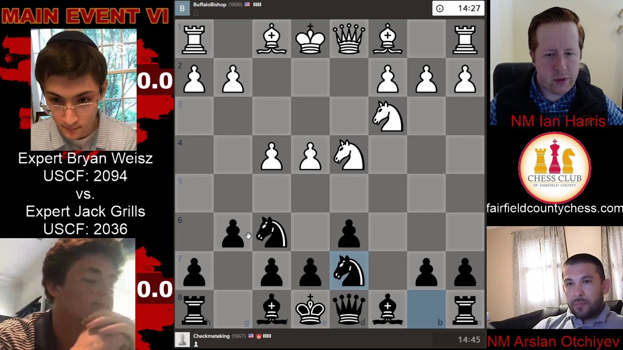 CCFC Main Event VI Chess Match: Expert Bryan Weisz vs. Expert Jack ...