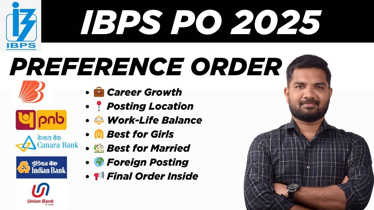IBPS PO 2025 Bank Preference Order | Best Banks for Promotion, Posting & Work-Life | Tamil Guide ...