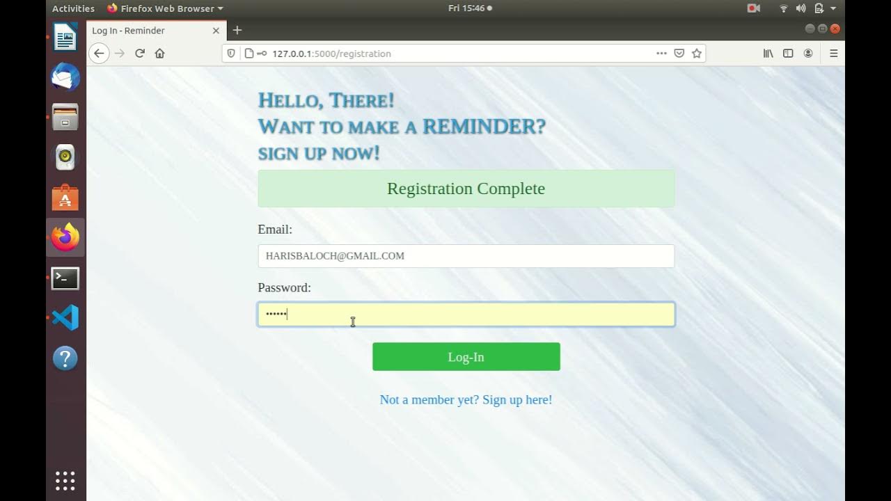 Reminder project on python flask - YouTube