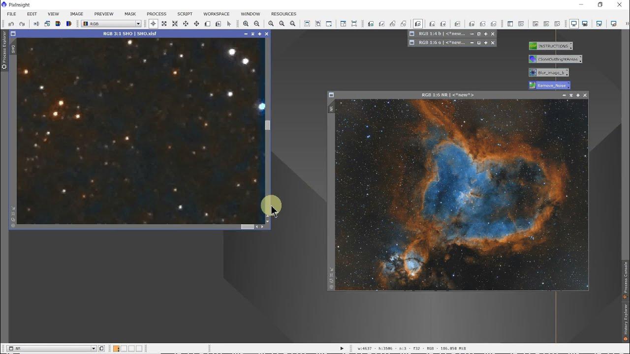 Surface Blur Noise Reduction Tutorial Using PixInsight - YouTube