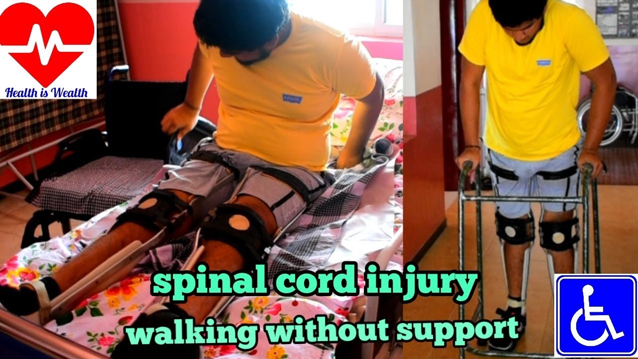 T4 spinal cord injury walking independently - YouTube