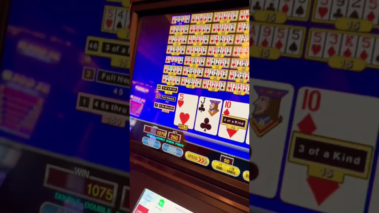 GOOD HIT on High Limit FIFTY PLAY DRAW POKER at Caesars Palace Las ...