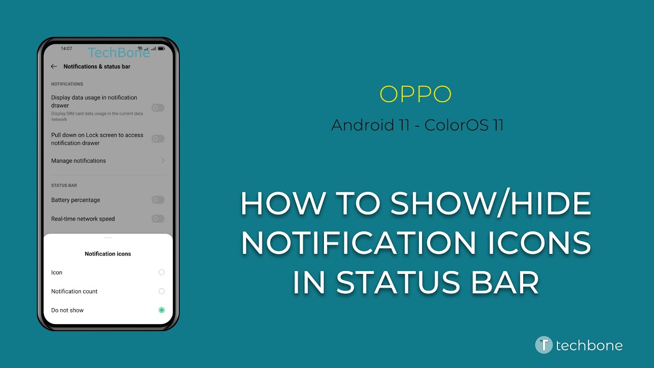 How to Show/Hide Notification icons in Status bar - Oppo [Android 11 ...