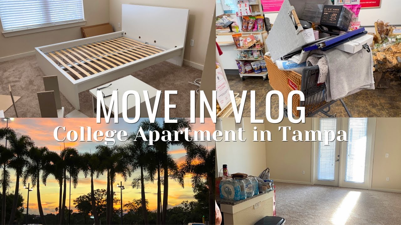 MOVE IN VLOG: first college apartment in Tampa - YouTube