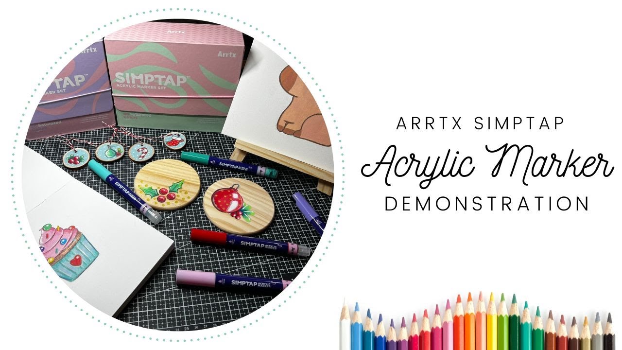 Let's get creative with Arrtx Simptap Acrylic Paint Markers - YouTube